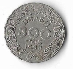 Moneda 300 reis 1938 - Brazilia | arhiva Okazii.ro