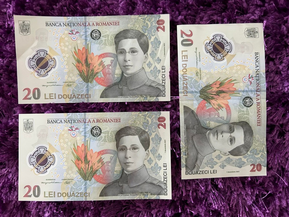 Bancnote 20 lei Ecaterina Teodoroiu colectie necirculata | arhiva Okazii.ro