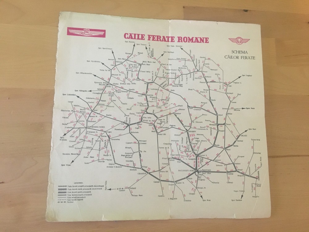 HARTA: CFR Caile Ferate Romane [anii '80] | arhiva Okazii.ro