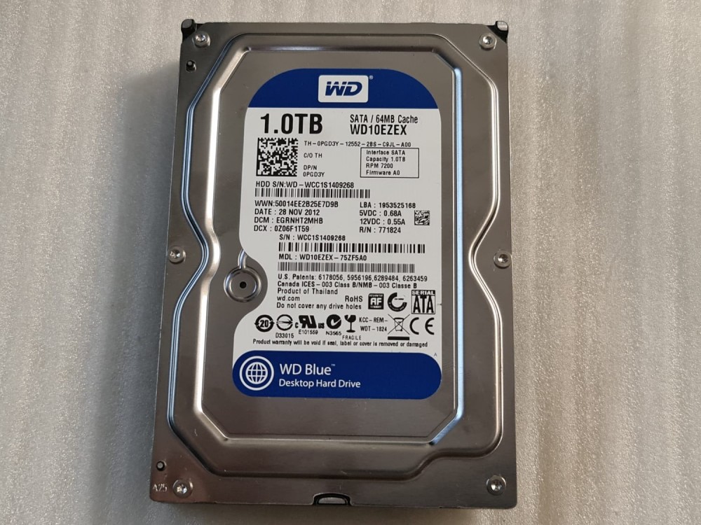 Hard disk desktop Western Digital Blue 3,5" 1TB SATA 64MB 5400 rpm ...
