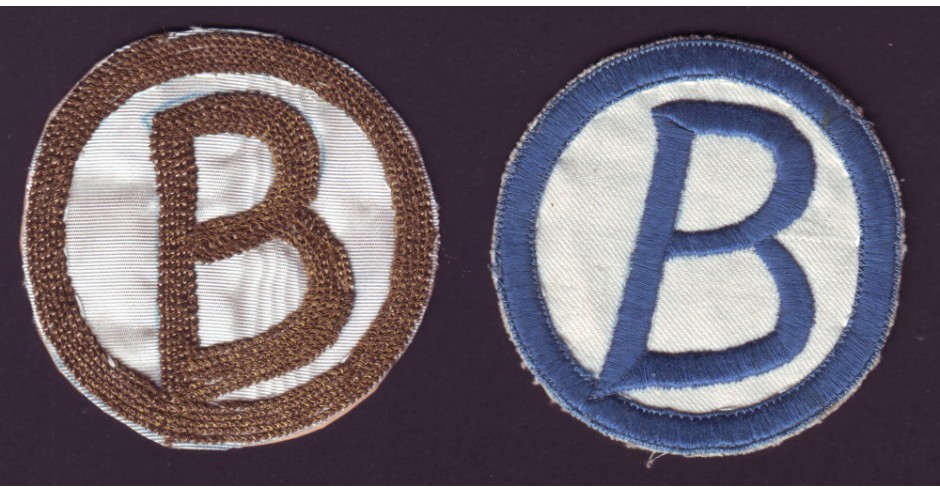 Set 2 embleme sportive brodate Clubul Sportiv Biruinta, 1948-1950 ...