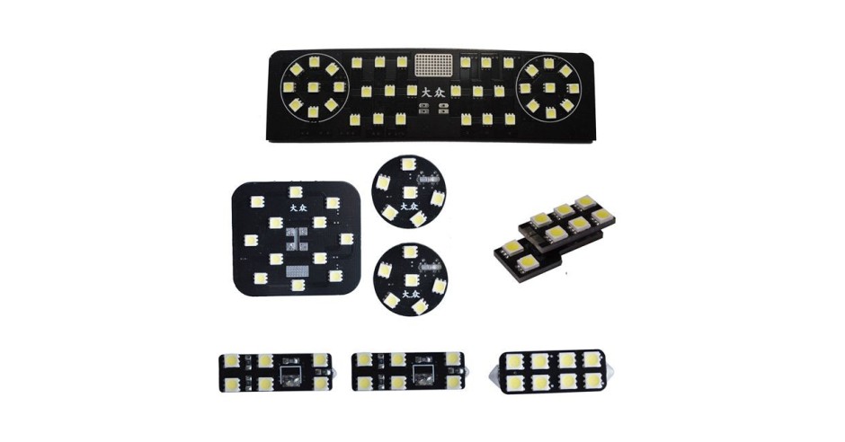 Kit leduri interior 8 piese pentru vw passat b6/b7, passat cc, jetta ...