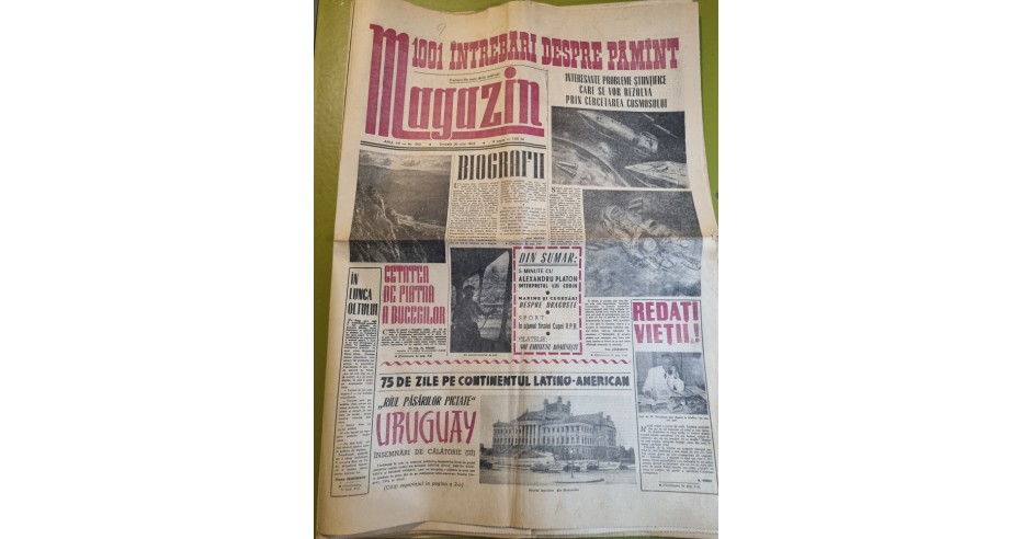 Revista Magazin 20 Iulie 1963: Bucegi, Lunca Oltului, Maramures ...