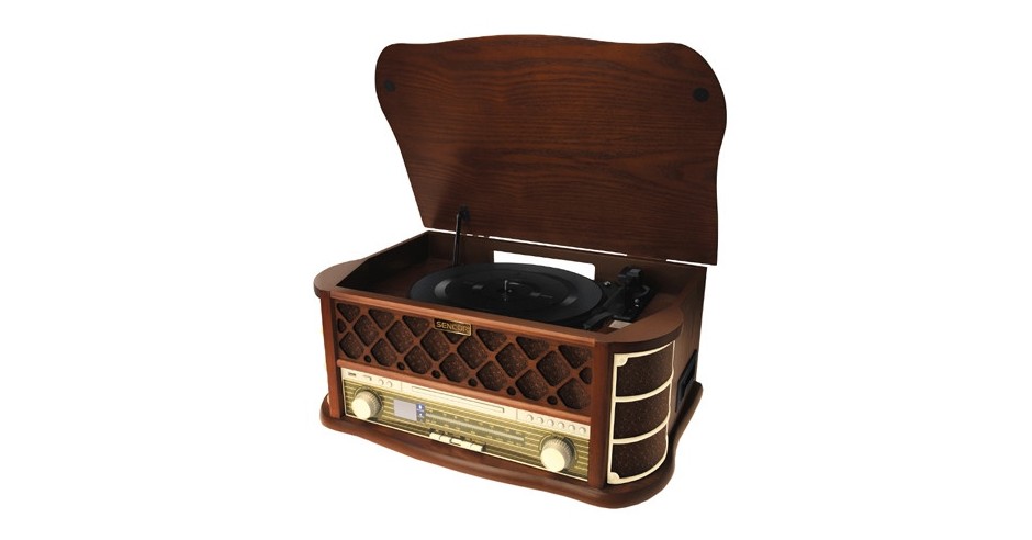 Pick-up retro cu oprire automata, FM, USB, caseta, CD player Sencor ...