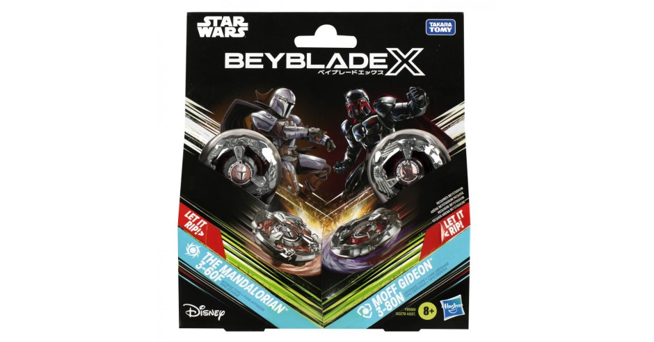 BEYBLADE X STAR WARS PACHET DUO THE MANDALORIAN 3-60F SI MOFF GIDEON 3 ...