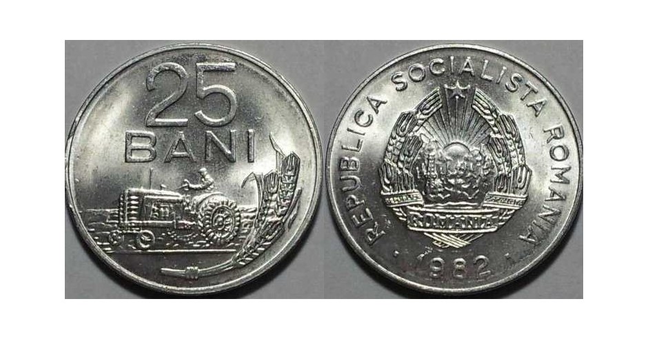 Romania 1982 - 25 bani XF+ | arhiva Okazii.ro
