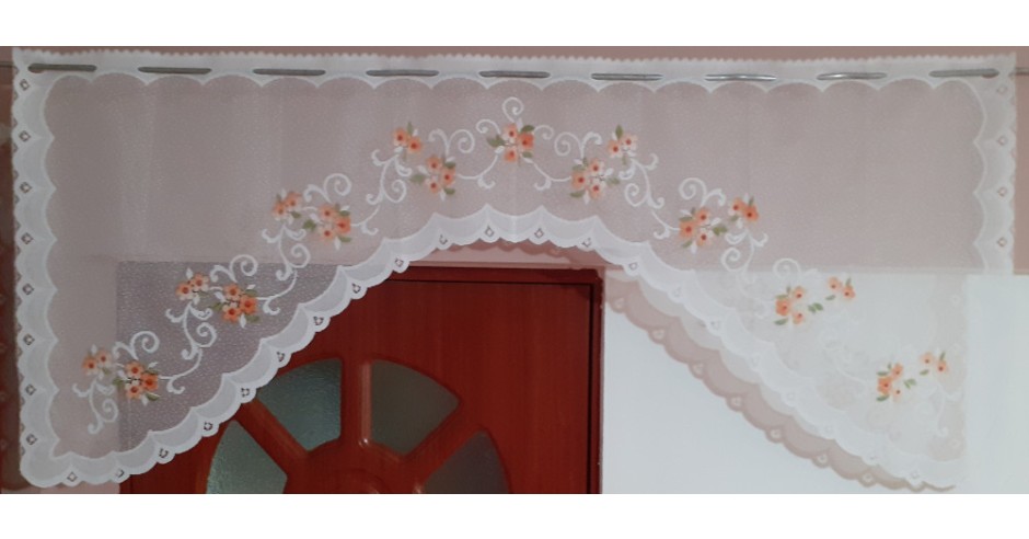 PERDEA PANOU / COLTURI CU MODEL FLORI COLORATE -- NOU | Okazii.ro