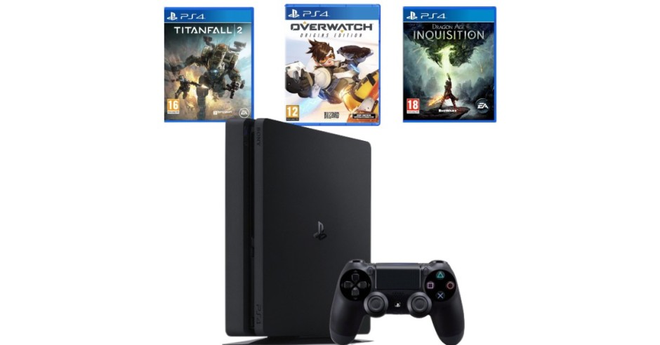 Pachet Consola Sony PlayStation 4 PS4 SLIM 500GB + Controller + 3 ...