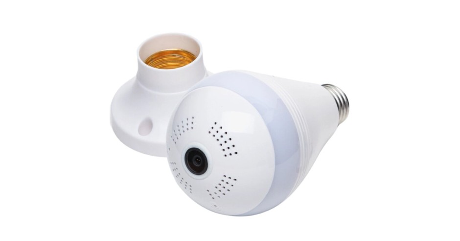 Bec cu camera Spion iUni A10, Full HD, Wi-Fi, Senzor de Miscare, Unghi ...