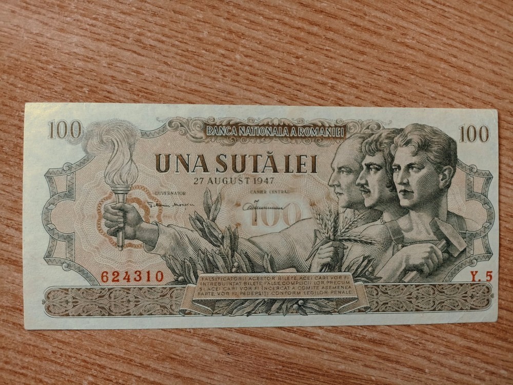 ROMANIA 100 LEI - August 1947 . XF . Foarte frumoasa si rara ! | Okazii.ro