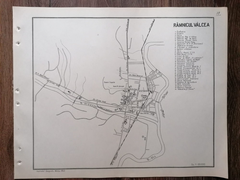 Harta Ramnicul Valcea 1943 | arhiva Okazii.ro