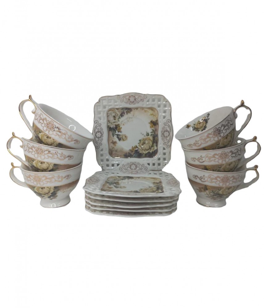 Set de 6 cesti cu 6 farfurioare Malooki, Luxury Collection A3 | arhiva ...