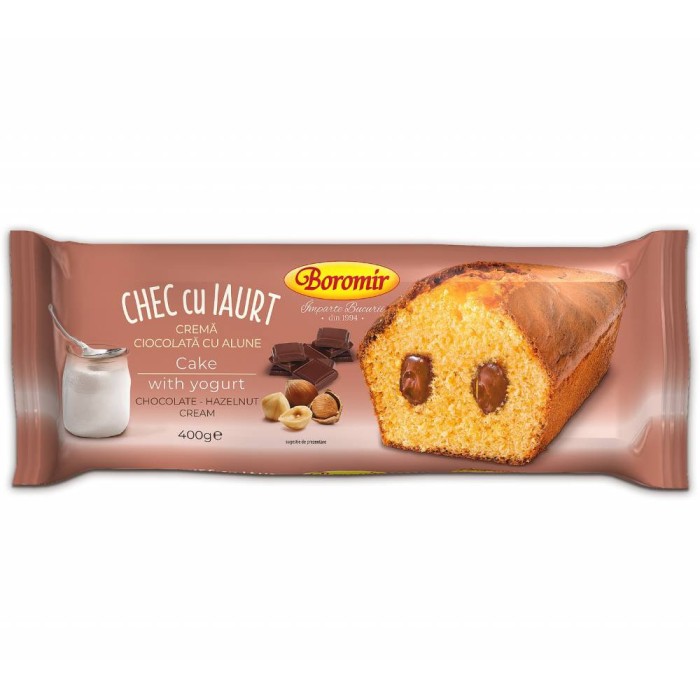 Chec cu Crema de Ciocolata si Alune Boromir, 450 g, Chec Boromir ...