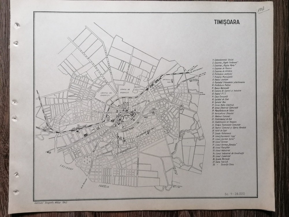 Harta Timisoara 1943 | arhiva Okazii.ro
