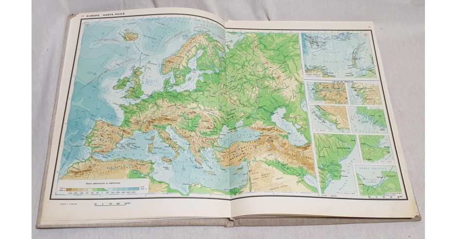 HARTI Atlas Geografic Editura Didactica si Pedagogica 1980 pt elevi uz ...