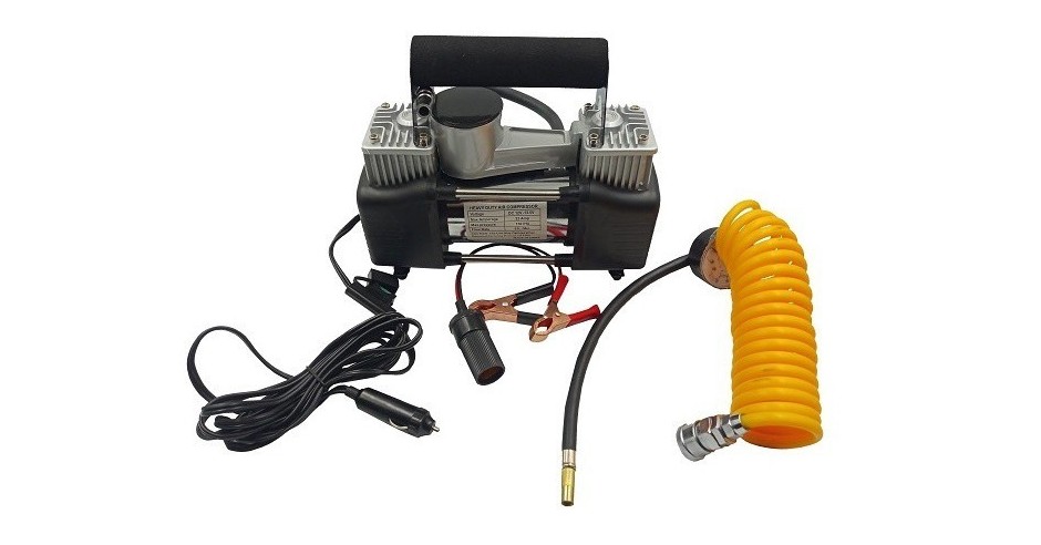 Compresor auto 2 cilindri 4x4 metalic, 75l/min, cu iluminare Heavy Duty ...
