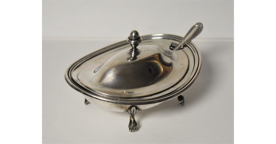 Vas pentru servit dulceata din Argint 800 cu lingurita din Argint 166,7 ...