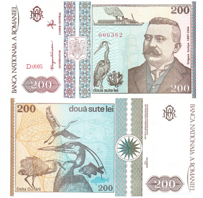 Bancnota 200 Lei 1992 UNC | Okazii.ro