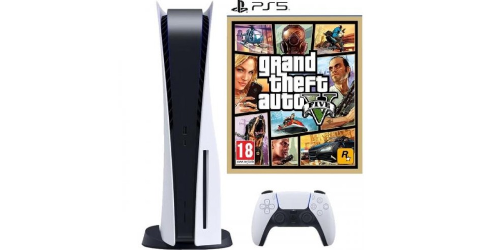 Consola Sony PlayStation 5 cu Disc + joc Grand Theft Auto V PS5 ...