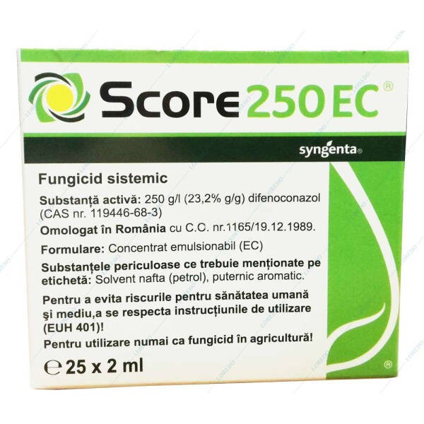 Score 250EC 2 ml, fungicid sistemic, Syngenta, Rapan, Monilioza ...