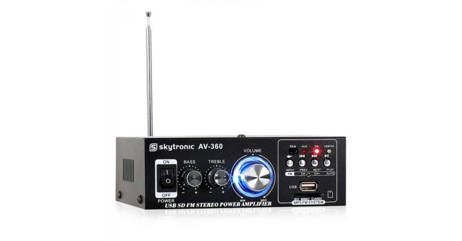Skytronic Amplificator stereo Hi-Fi SKYTRONIC AV-360, USB, SD, MP3, AUX ...