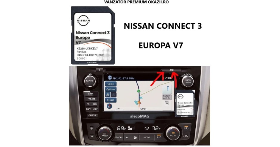 Card navigatie Nissan Connect3 Europa V7 2022 pentru Qashqai Juke ...