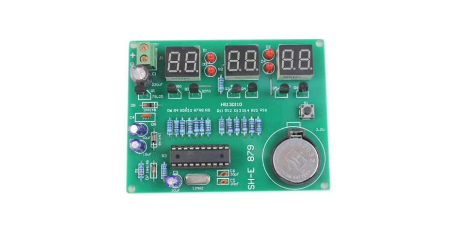 Kit DIY Ceas Electronic Digital AT89C2051, Componente Nesudate, 5-12V ...