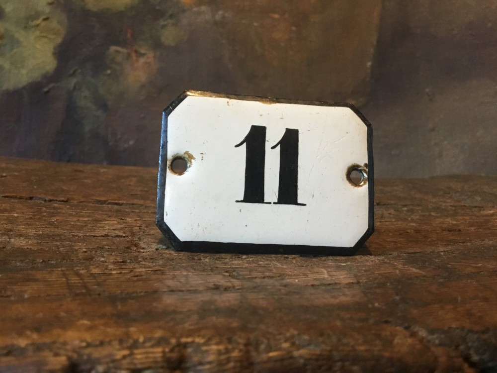 Vintage / Design / Decor - Veche placa de usa din tabla emailata ...