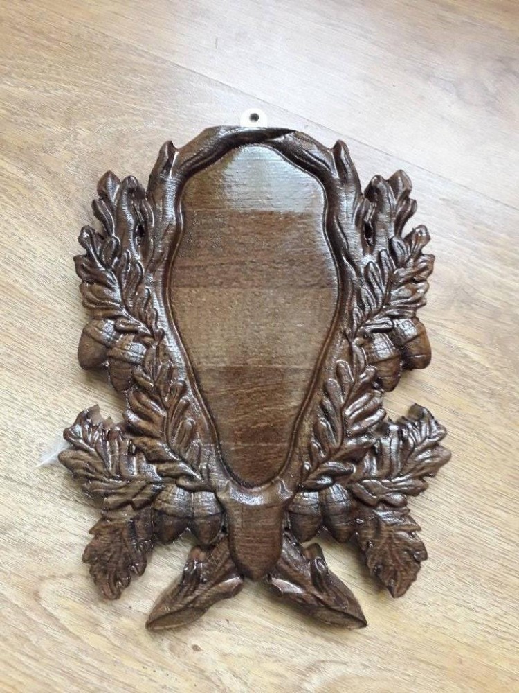 Panoplie caprior tap trofeu vanatoare din lemn | arhiva Okazii.ro