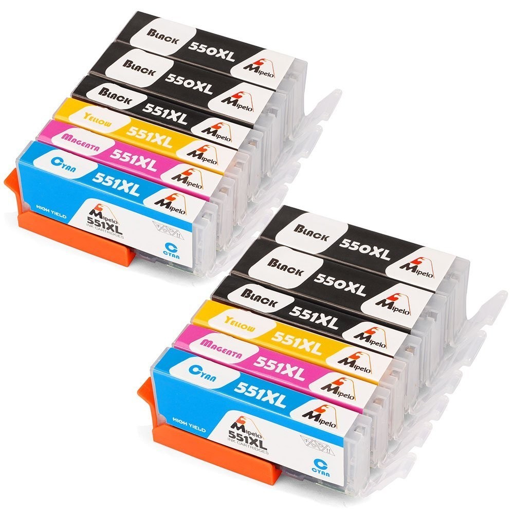 Cartuse imprimanta Canon PGI-550XL CLI-551XL, compatibile, set 12 ...