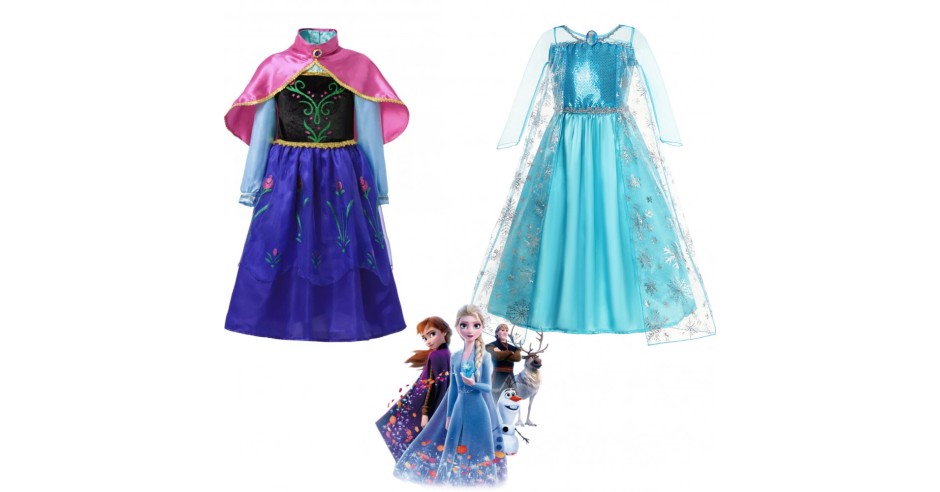 Set rochie fetite printese Disney Frozen Elsa si Anna, 3-4 ani | arhiva ...
