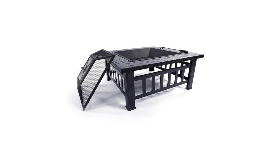 Semineu/Gratar pentru gradina, Grill, BBQ, Negru, Semineu in aer liber ...