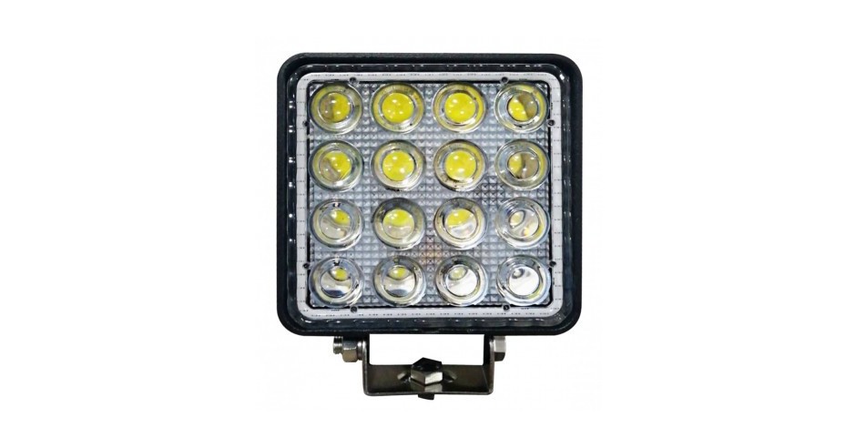 Proiector LED Auto Offroad 4D cu Angel Eyes 48W/12V-24V, 3520 Lumeni ...