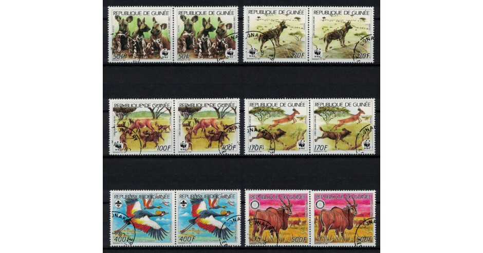 GUINEEA 1987 - Fauna, animale pe cale de disparitie/ serie completa ...