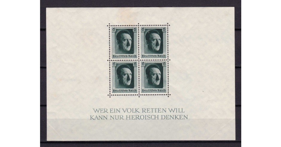 (S38) Germania Reich 1937 " Aniversare Adolf Hitler-48 de ani" serie Mi ...