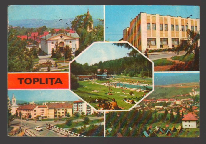 CPIB 23663 CARTE POSTALA - TOPLITA, JUD. HARGHITA, MOZAIC, CIRCULATA ...