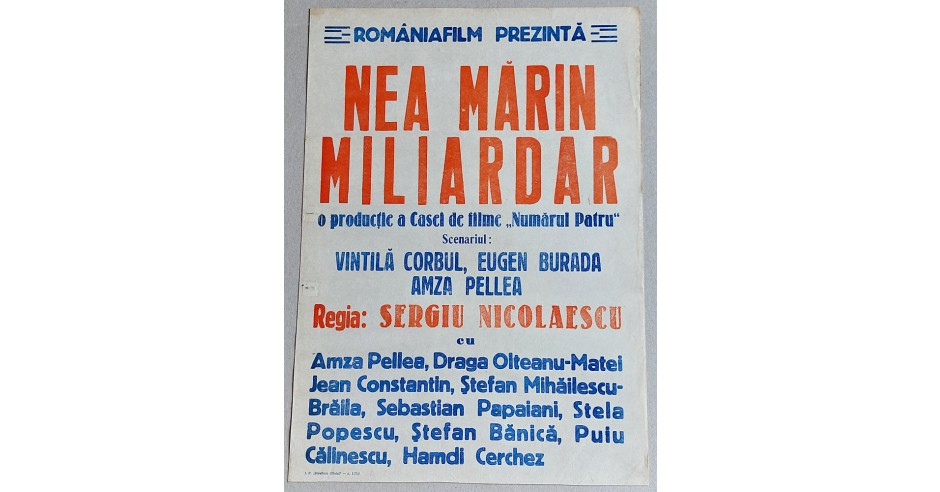 Nea Marin miliardar 2 - Afis film romanesc, Romaniafilm 1979 cinema ...