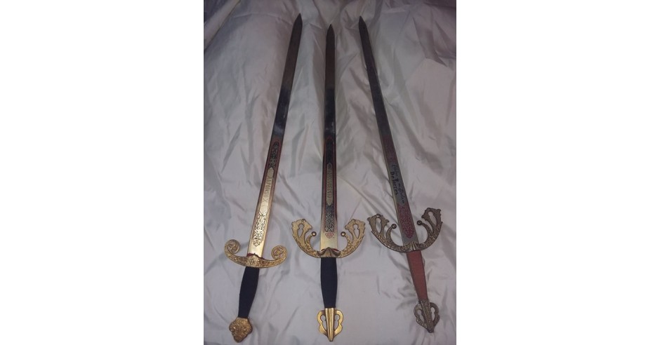 ARMA-SABIE VINTAGE DE PANOPLIE TIP PALOS,starea care se vede,64 cm,T ...
