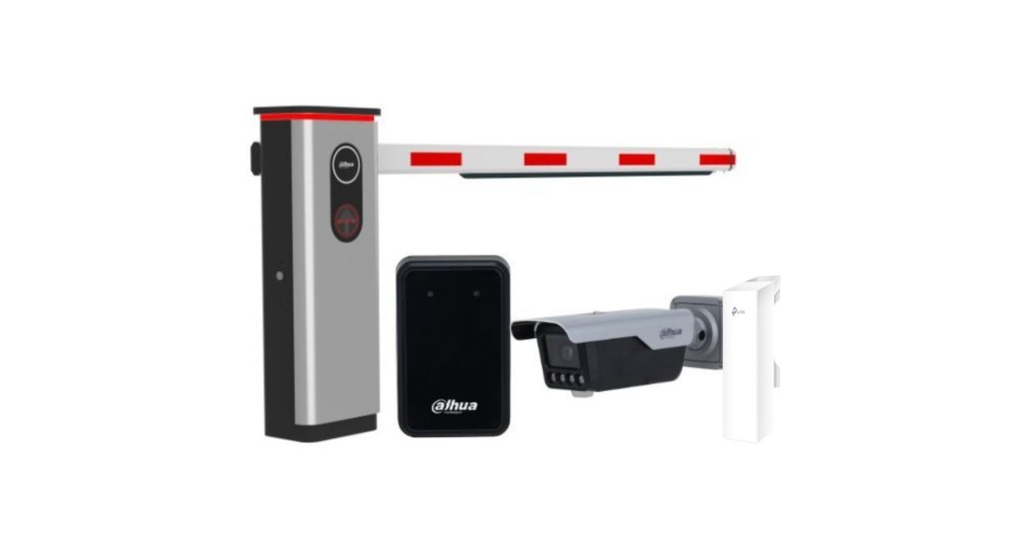 Kit bariera auto si camera recunoastere placute Dahua, 4MP, IR 30m ...