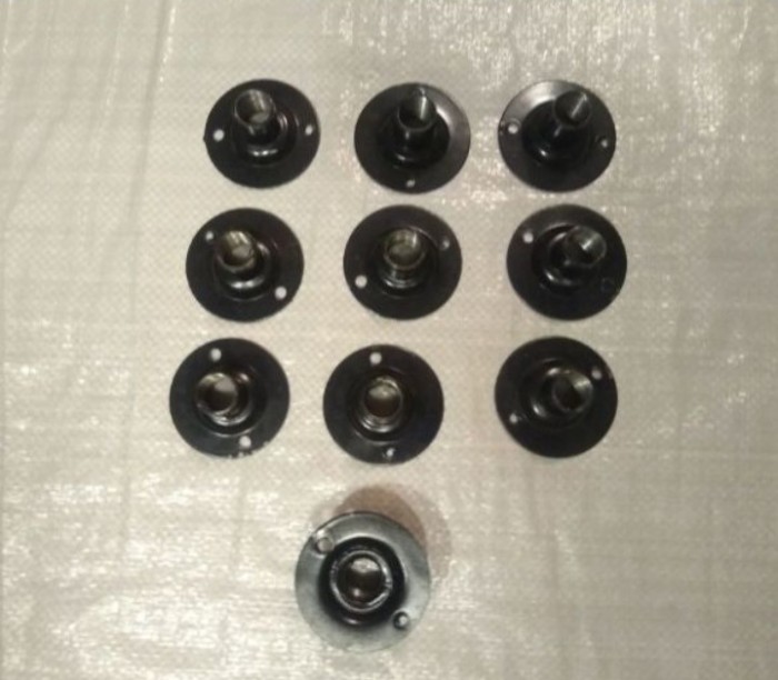 Set de 10 suporti metalici pentru ancorat teava/bara filetata de 20mm ...