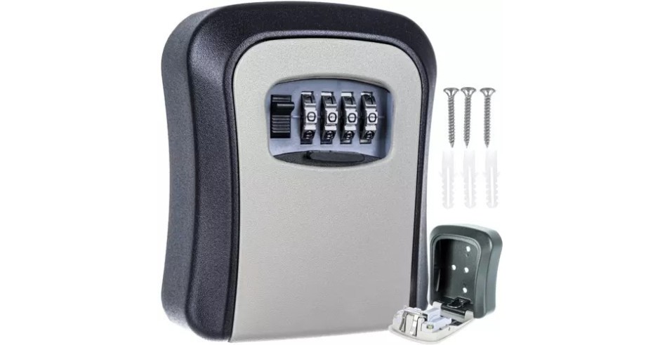 Seif depozitare chei, cod siguranta, 4 cifre, metal/plastic, 12x9x4cm ...