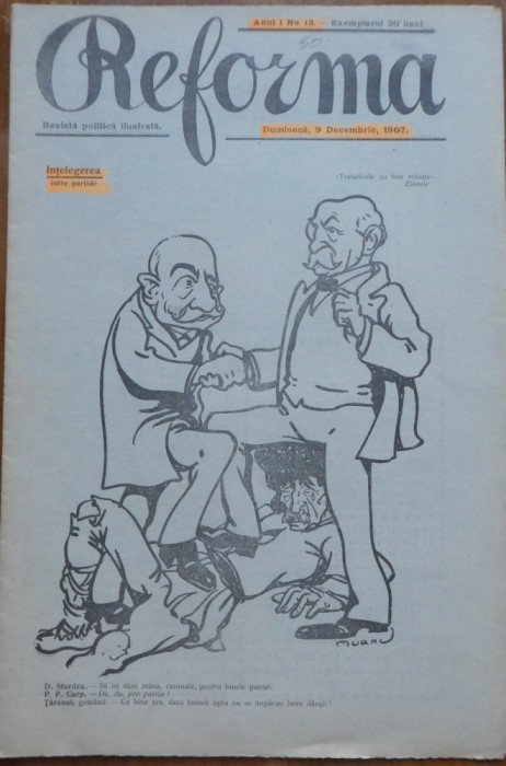 Reforma, revista politica ilustrata, an I, nr. 13, 1907, desene de Ary ...