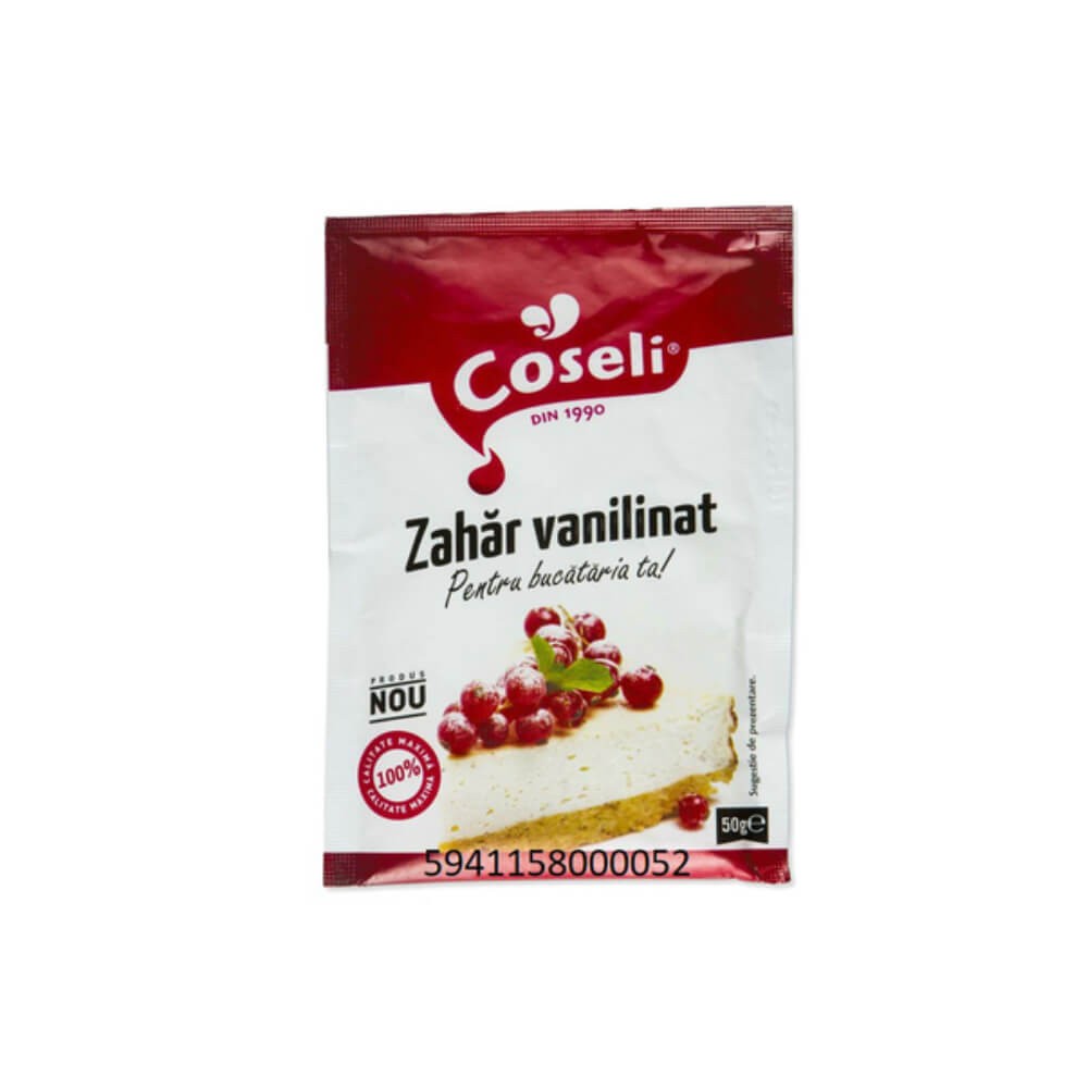Zahar Vanilinat COSELI, 50g, Plic Zahar Vanilinat, Zahar Vanilinat ...