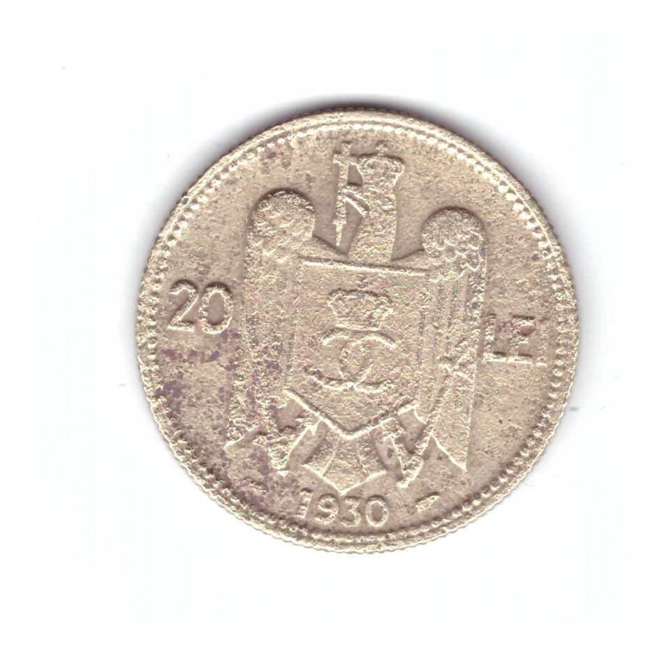 Moneda 20 lei 1930 Paris, stare precara, curata | arhiva Okazii.ro