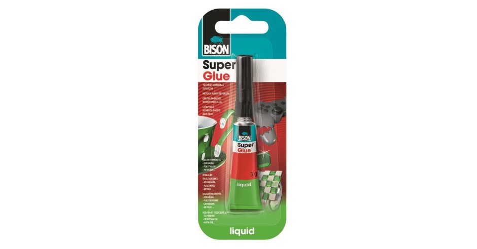 Super Glue BISON Liquid, 3 g, Adeziv Lichid, Lipici Universal, Lipici ...