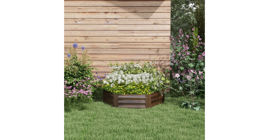 Outsunny Pat Galvanizat Inaltat pentru Gradina, Cutie de Plantare ...