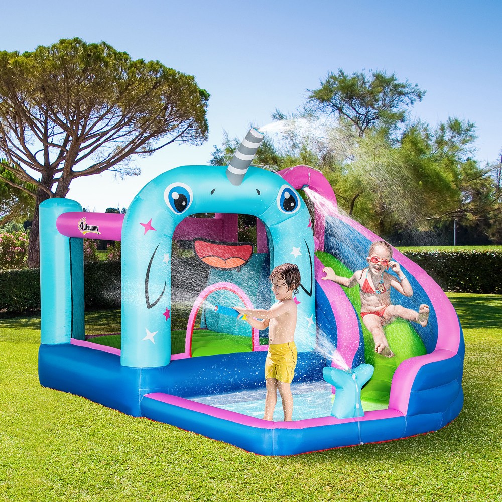Outsunny 5 in 1 Castel gonflabil pentru copii mare castel gonflabil ...