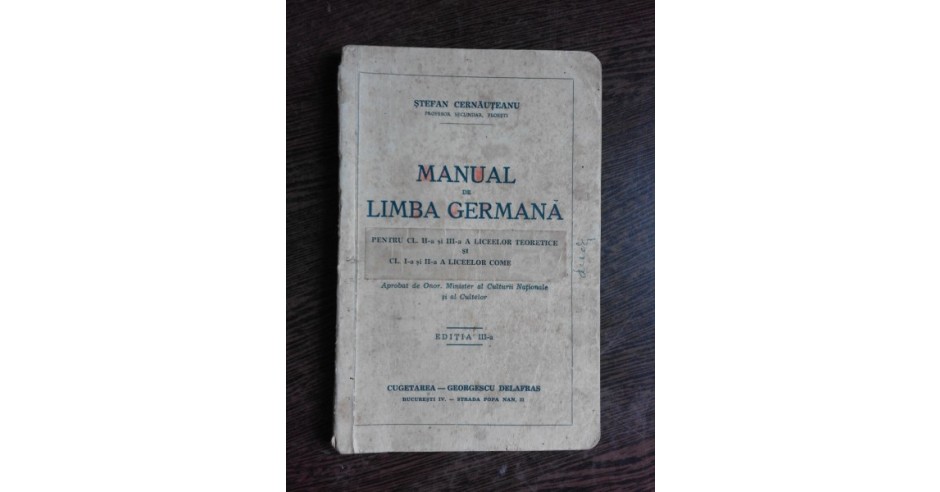 MANUAL DE LIMBA GERMANA PENTRU CL.II SI III A LICEELOR TEORETICE ...