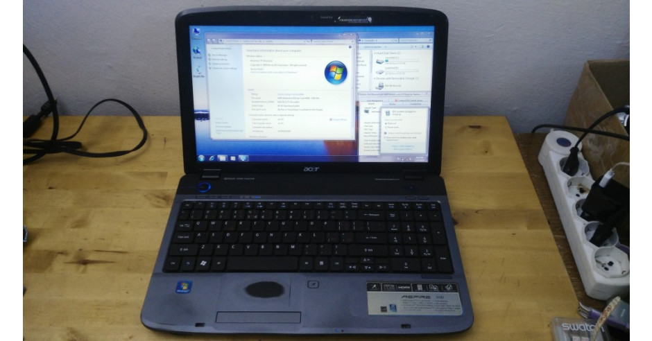 LAPTOP ACER ASPIRE 5520G 4GB RAM DDR3 AMD ATHLON DUAL CORE HDD 500GB PV ...