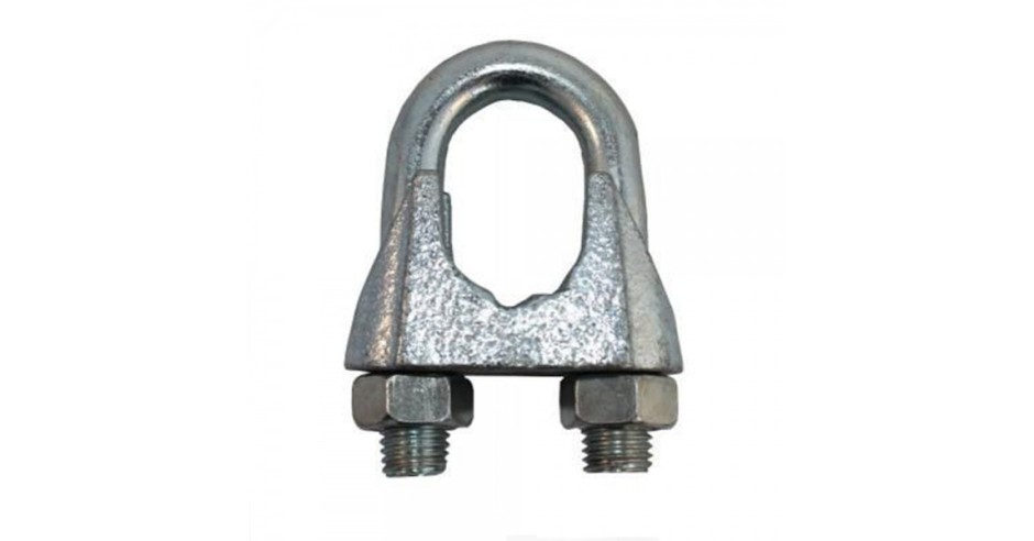 Set 100 Bride metalice cleme de prindere cablu otel 10mm | arhiva Okazii.ro